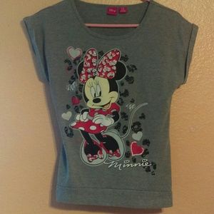 Disney | Shirts & Tops | Disney Gray Minnie Mouse Tshirt | Poshmark